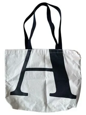 The Atlantic | Bags | The Atlantic Canvas Tote Bag Creamy White Black ...